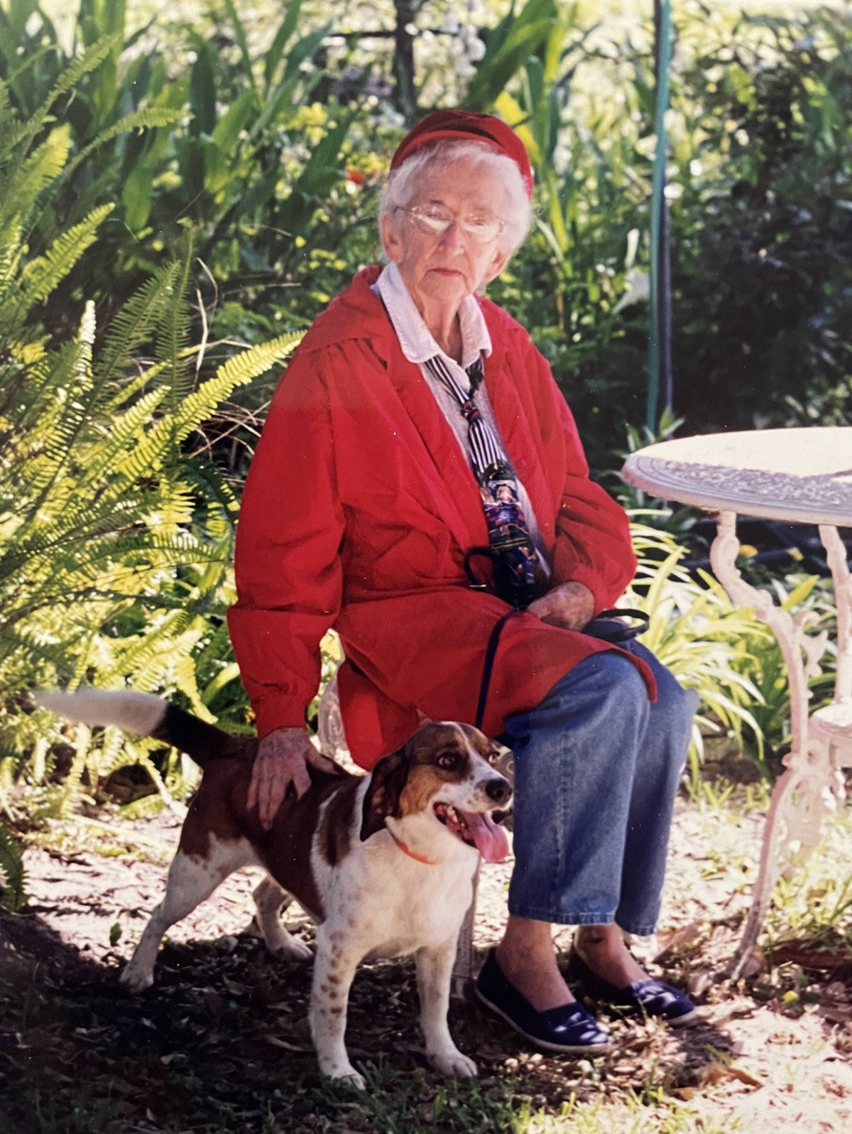 Alice Moseley and her beagle, Herman